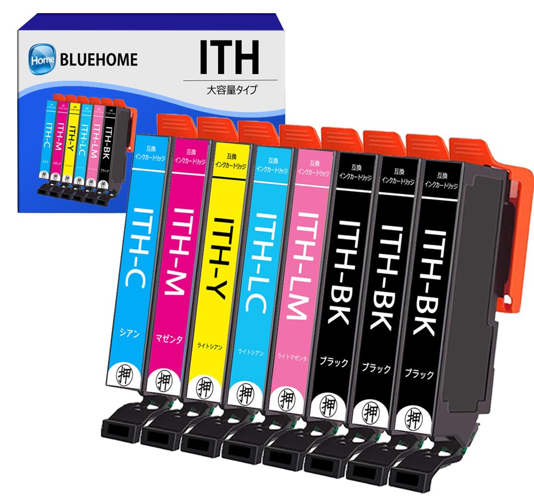 Amazon.co.jp: ITH-6CL 互換インク インク エプソン用 インク イチョウ 6色セット ITH-BK ITH-C ITH-M ITH-Y ITH-LC ITH-LM 合計8本 ...