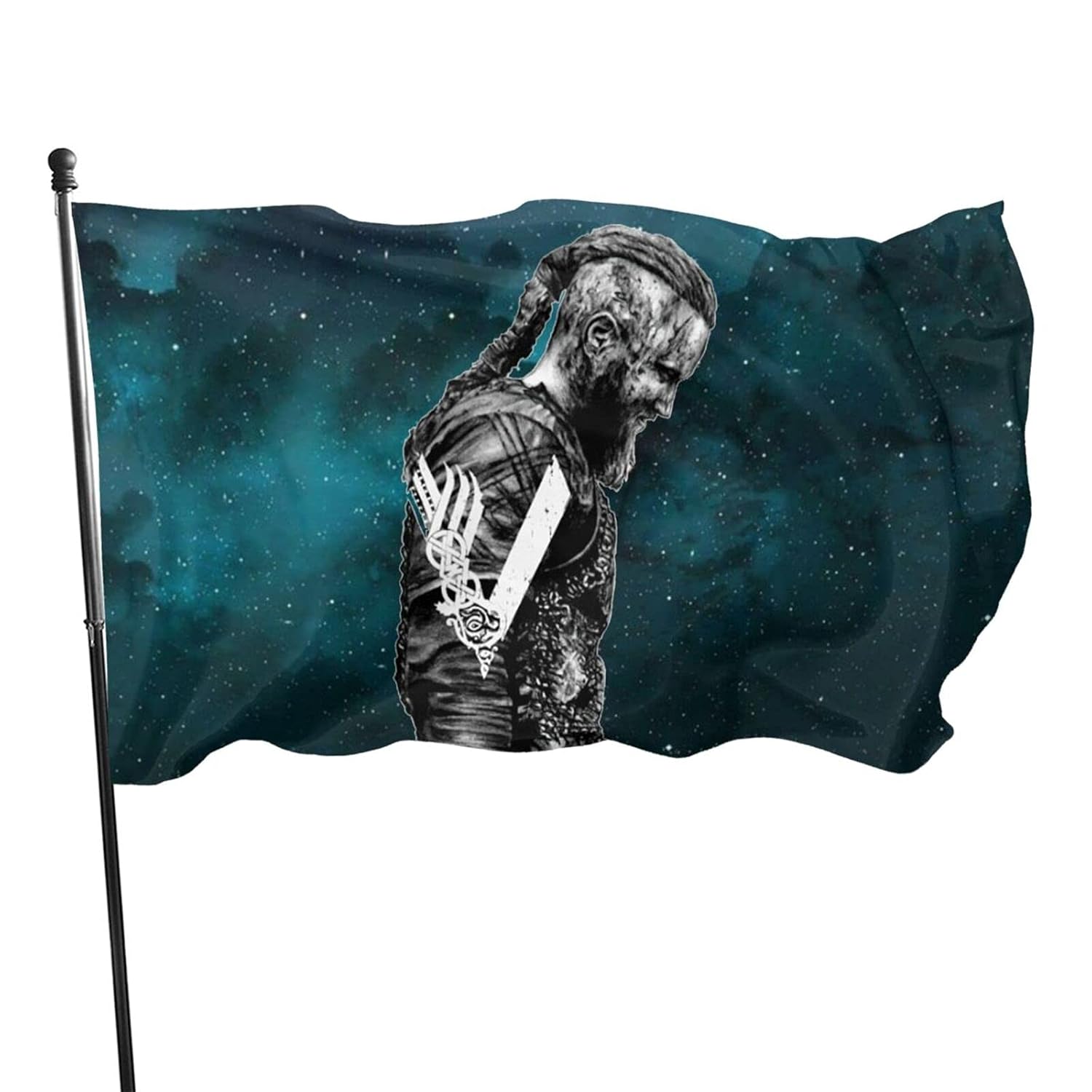 Amazon.com : King Ragnar Lothbrok Vikings Flag 3x5 Ft : Sports & Outdoors