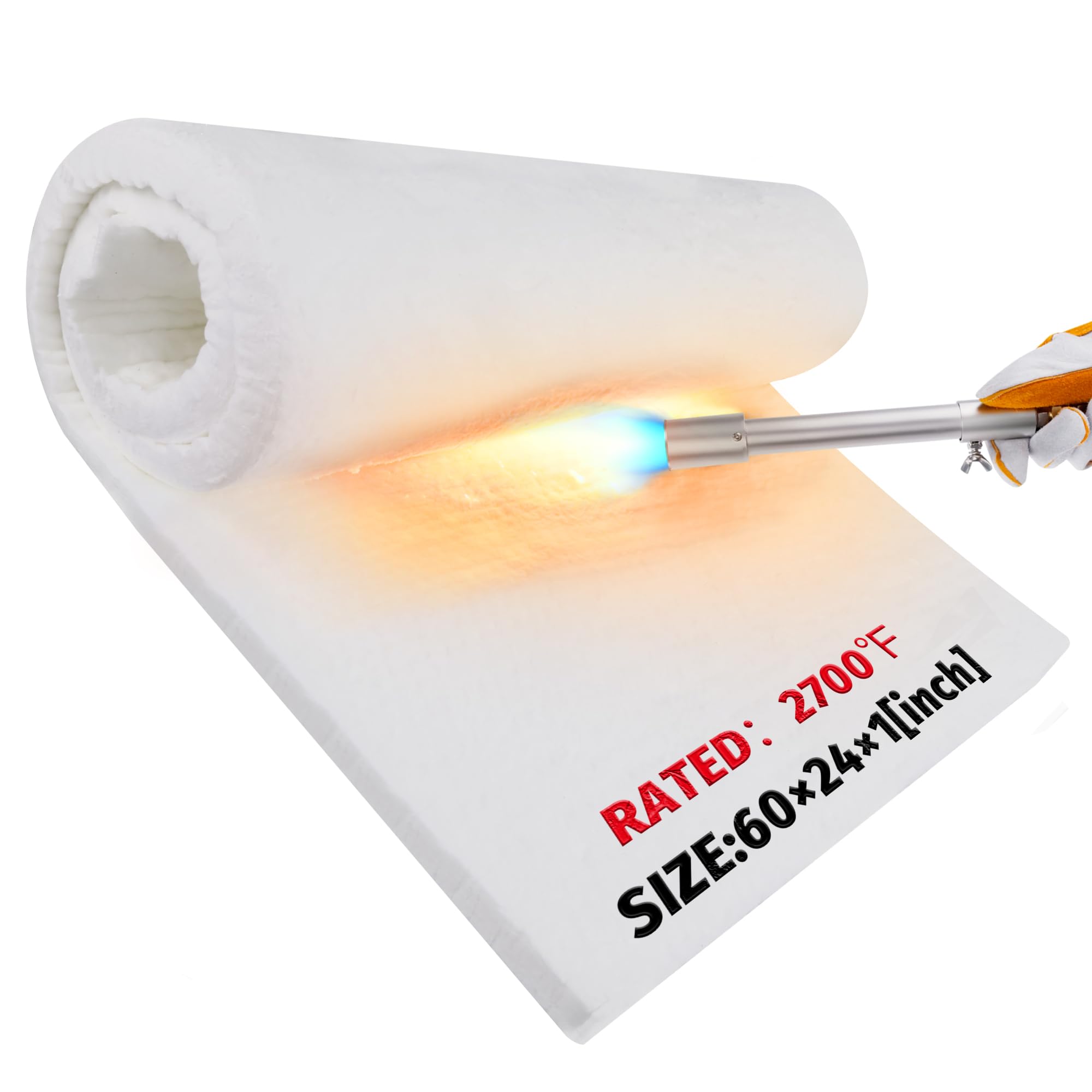 Amazon.com: Nelyrho Insulation Blanket, 1500C/2700F( 60”*24”*1”/1 piece ...