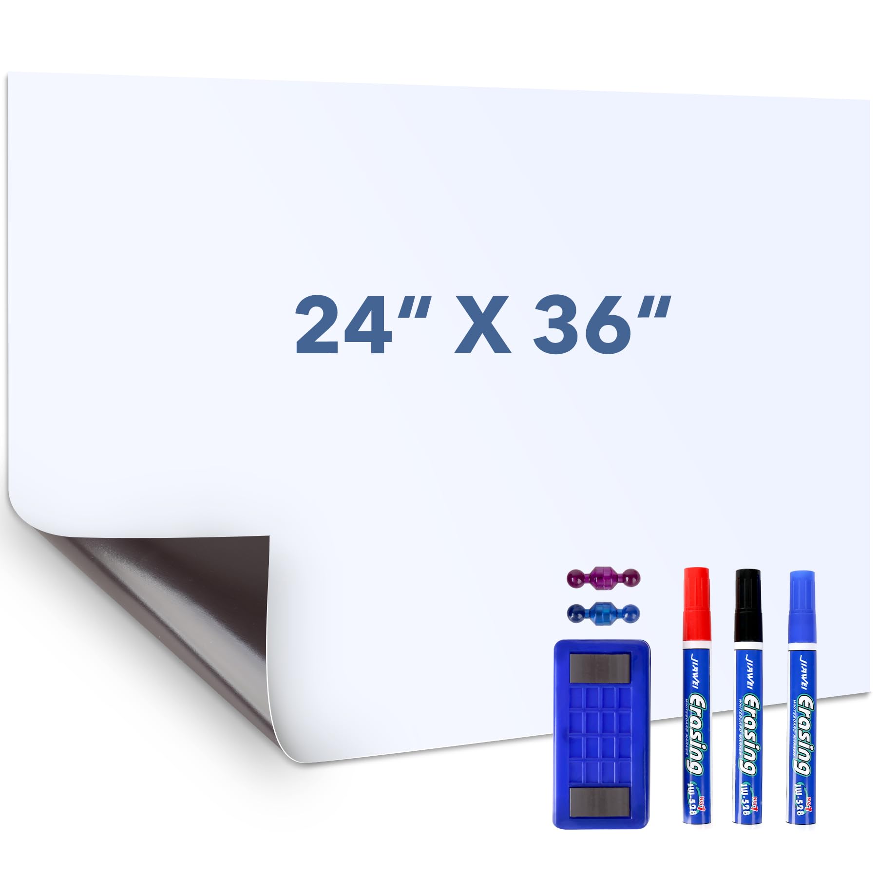 Snapklik.com : Magnetic Dry Erase Whiteboard,24"x36" Self Adhesive ...