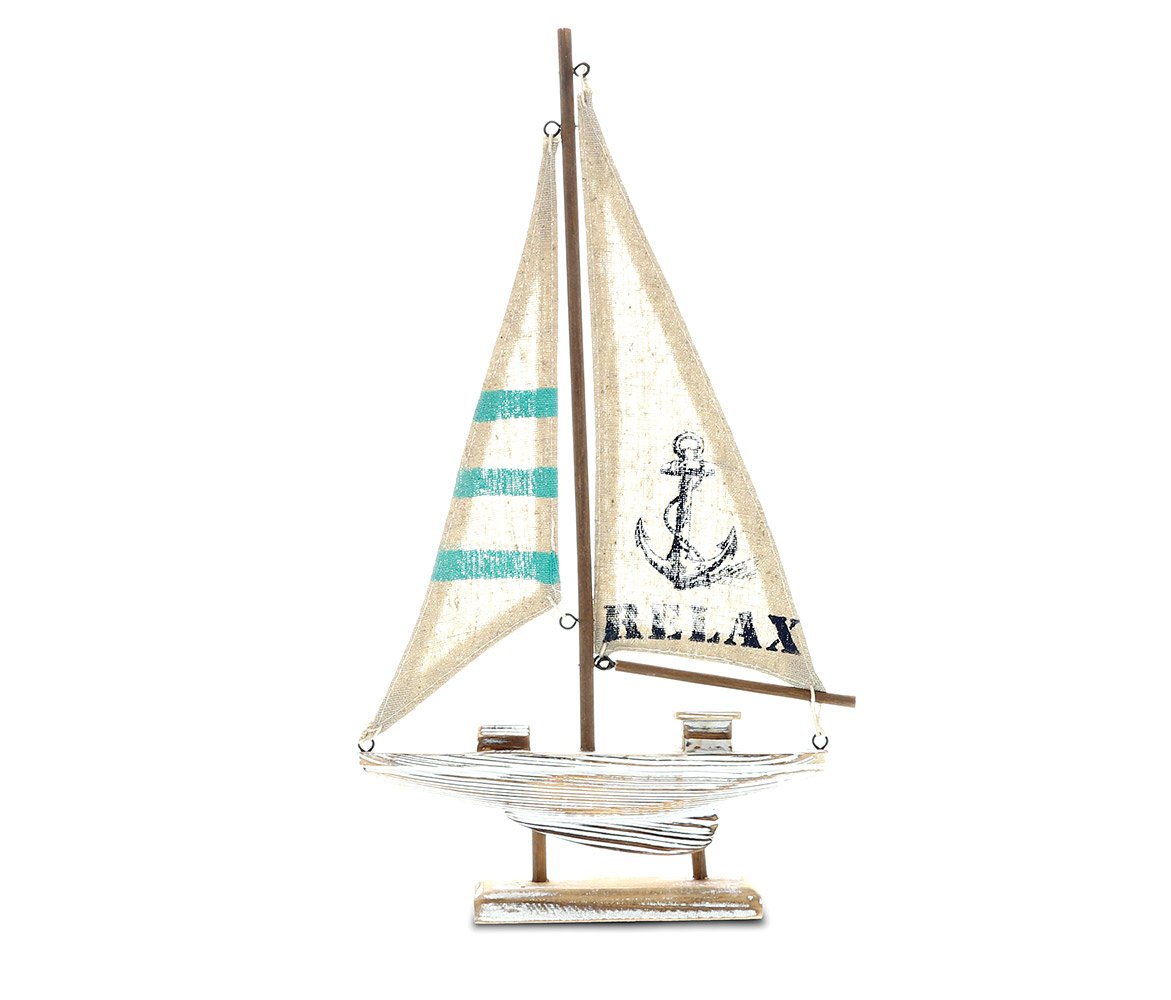 Amazon.com: CoTa Global Aquarius Sailboat Decor - Large Handmade Wooden ...
