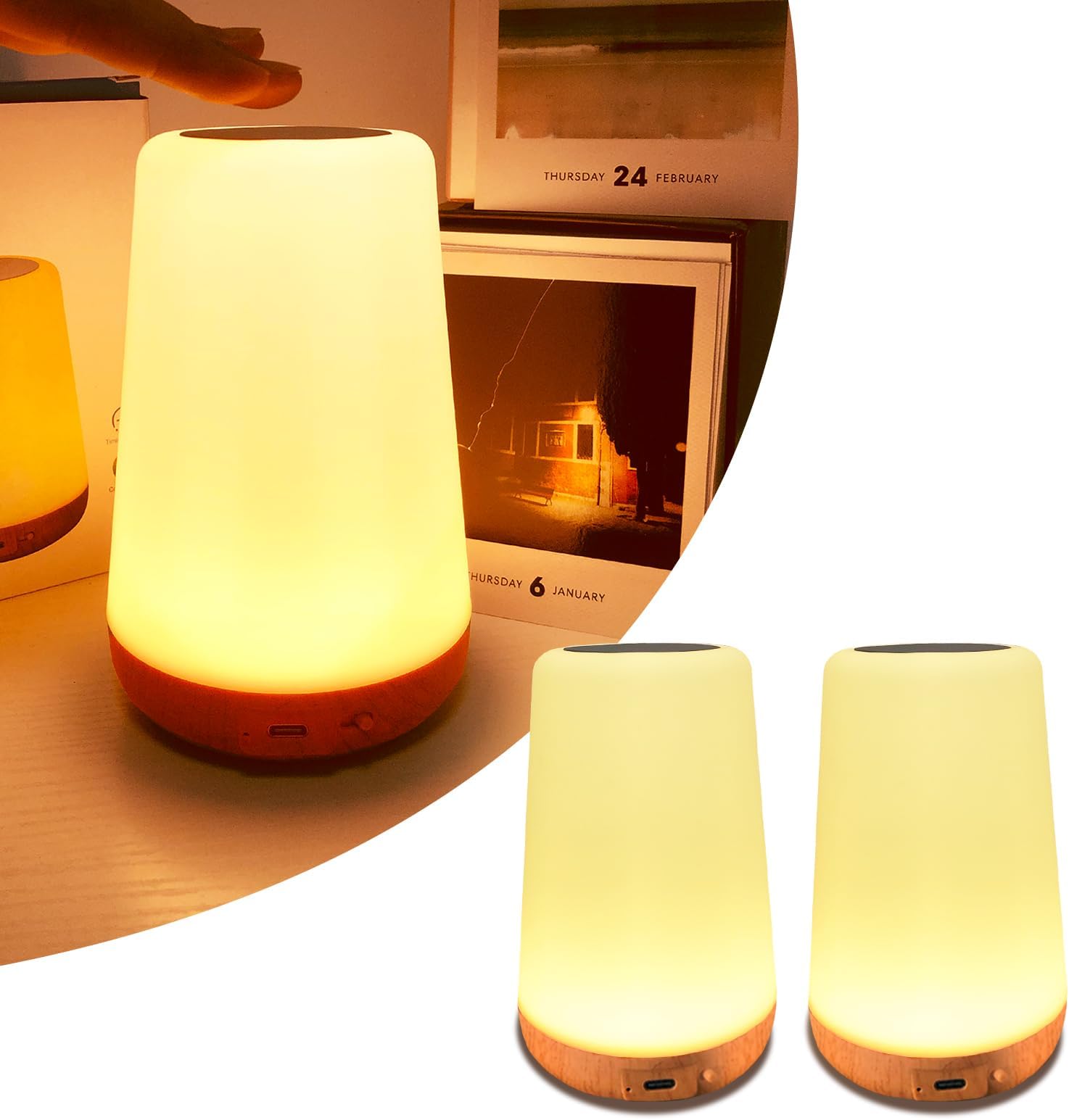 TLAOTNIY Baby Night Light, Dimmable Touch Lamp for Nursery, Portable ...