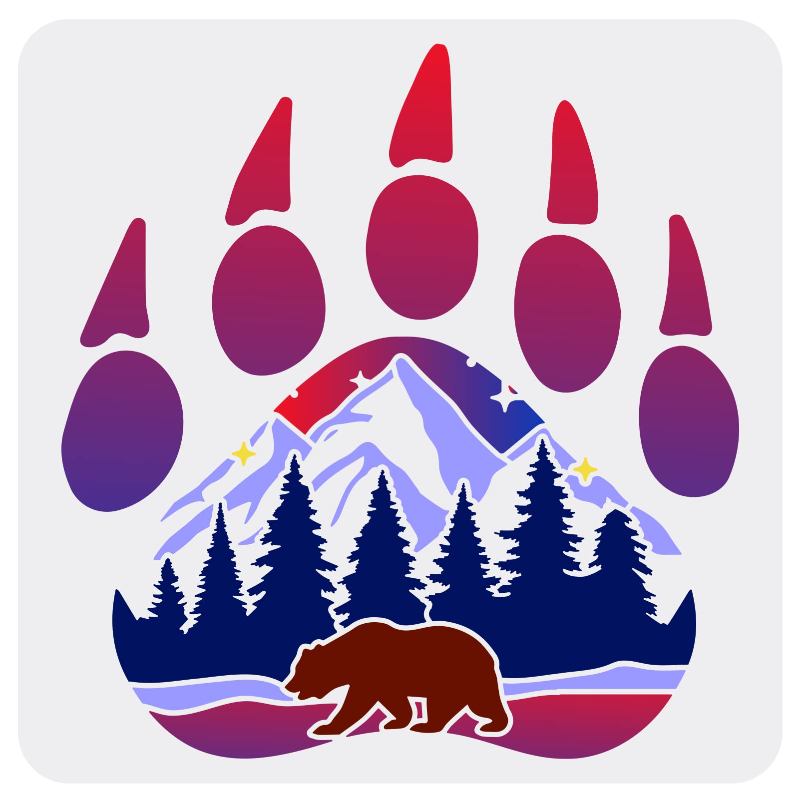 Silueta De Pata De Oso