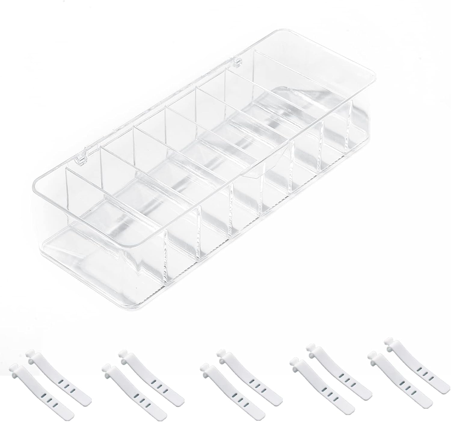 Amazon.com : Doitxue Clear Electronics Organizer Boxes, 8 Capacity ...