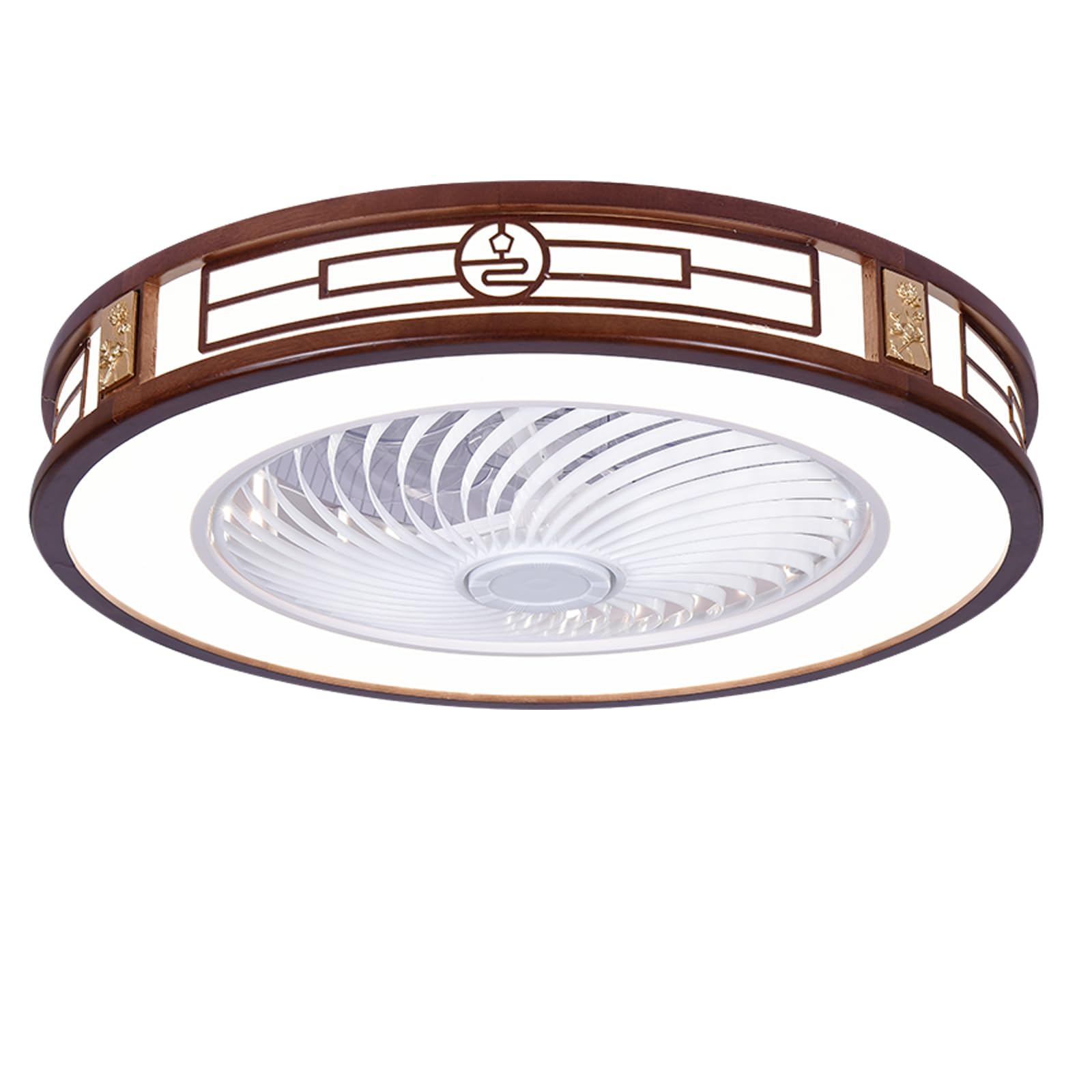 TFCFL Upgraded Ceiling Fans with Lights 22", Wooden Enclosed Low ...