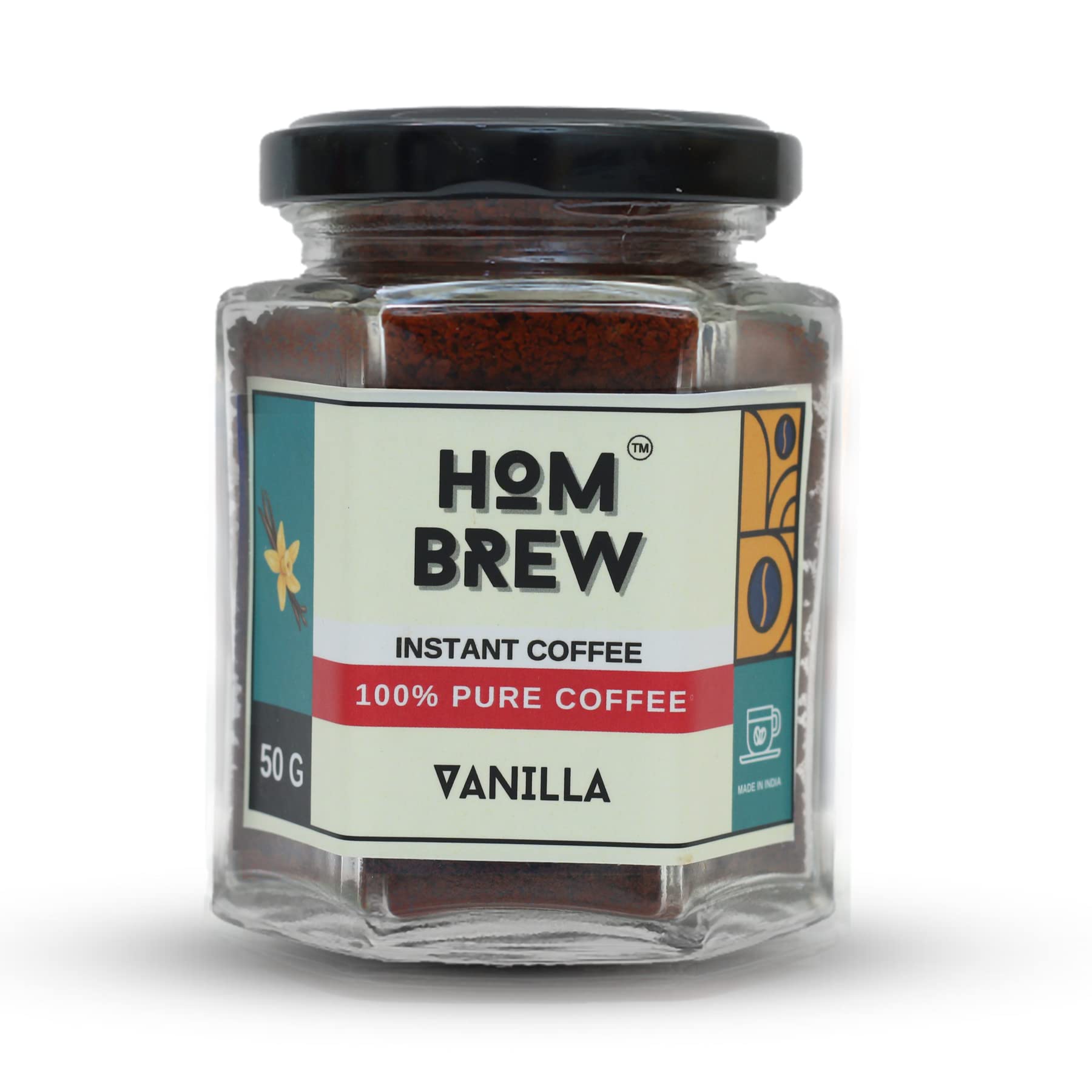 Buy Hombrew Vanilla Flavoured Instant Coffee | 100% Pure Coffee | Vegan ...
