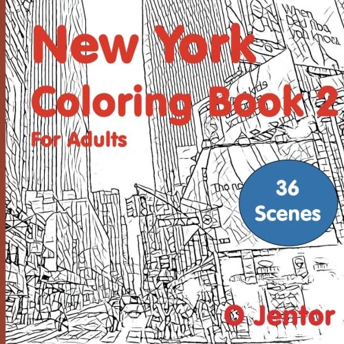 New York Coloring Book For Adults 2: Travel and Color - For Travel and ...