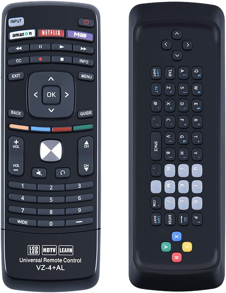Pzl Xrt302 Replacement For Vizio Tv Remote Control Qwerty