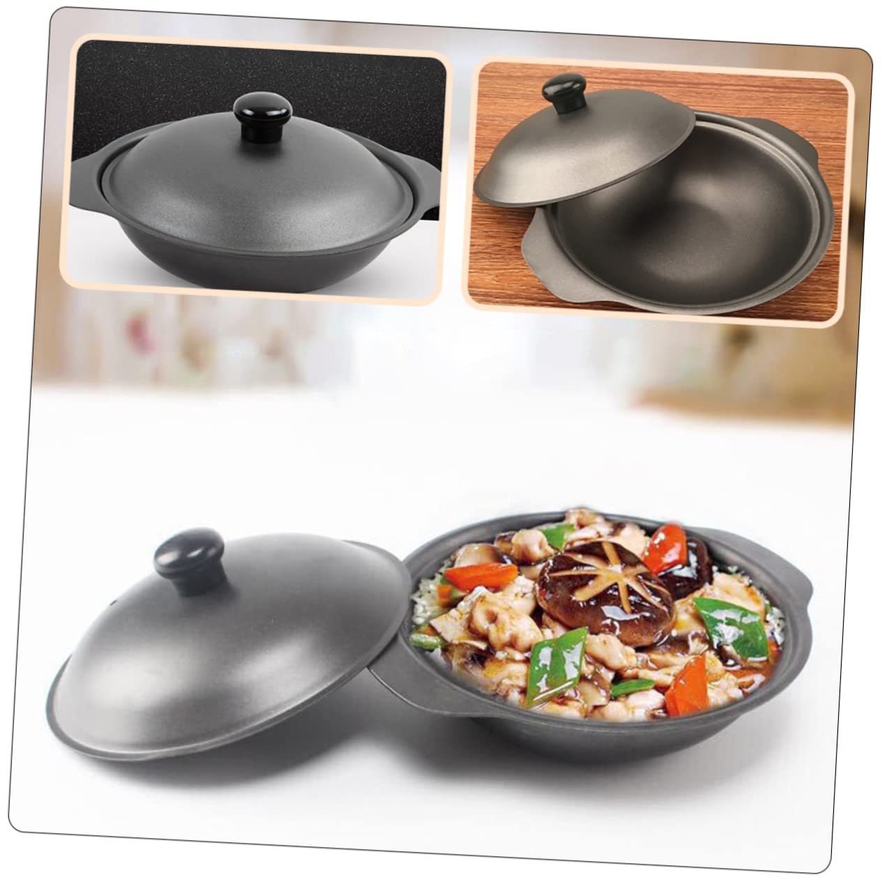 0.5L Clay Casserole 0.5L Clay Cooking Pot - Traditional Stone Pot For ...