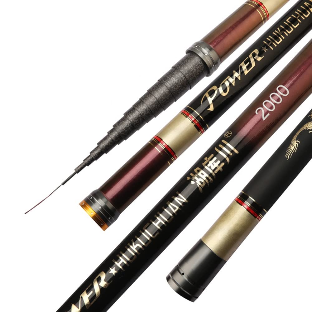 Amazon.com : Carbon Fishing Rod Telescopic Super Hard Long Section Hand ...