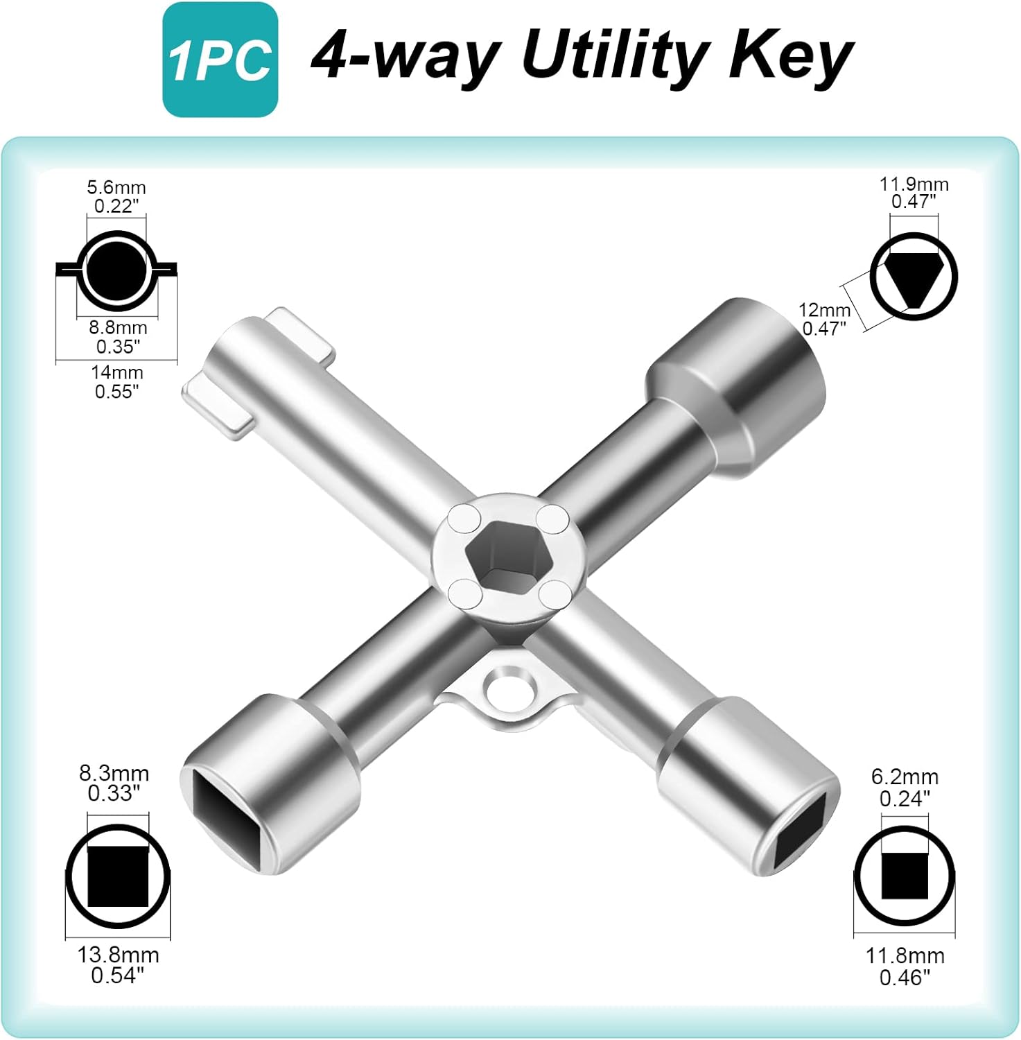 8-in-1 Multi-functional Utility Key Kit for Plumbing and Locks in Nepal ...