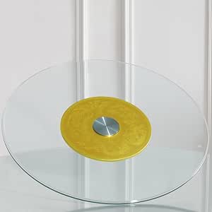 Glass Lazy Susan Turntable, Dining Table Centerpiece, with Swivel ...