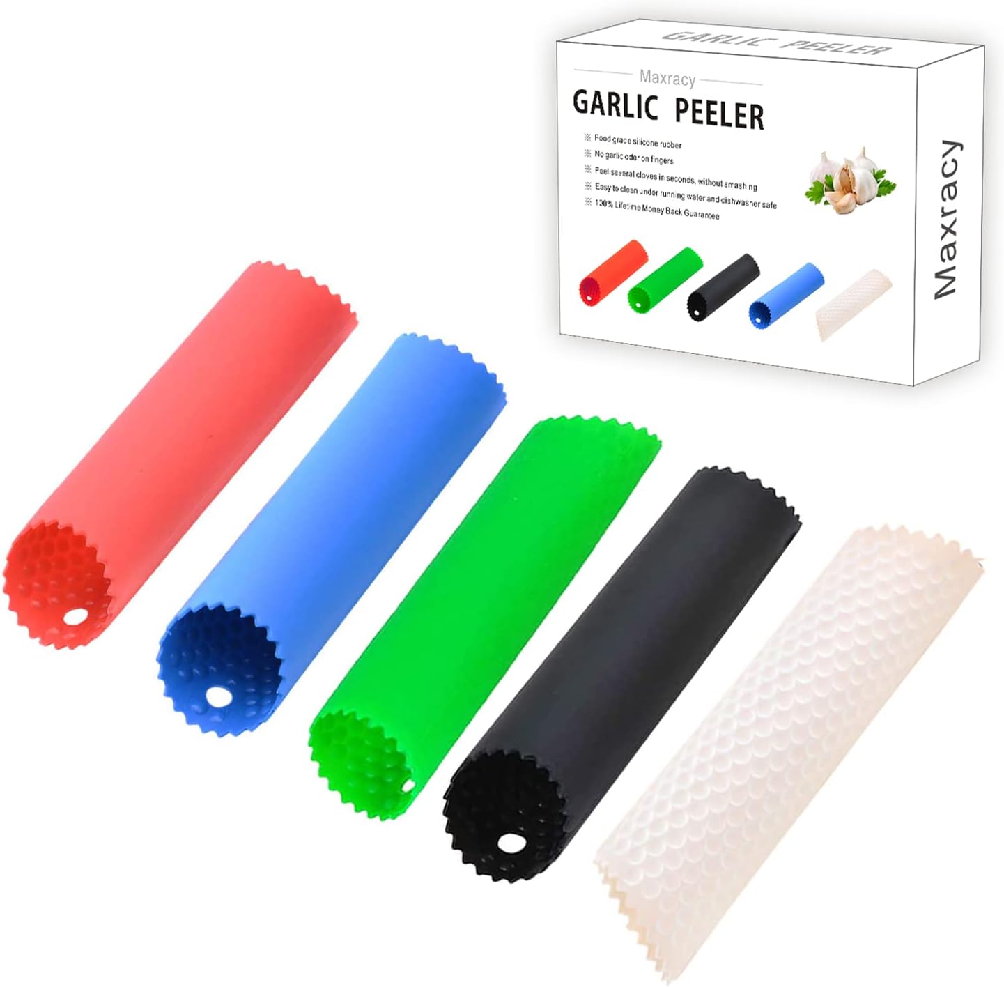 Garlic Peeler Tube, Silicone Garlic Roller, Easy to Peel Garlic Cloves ...