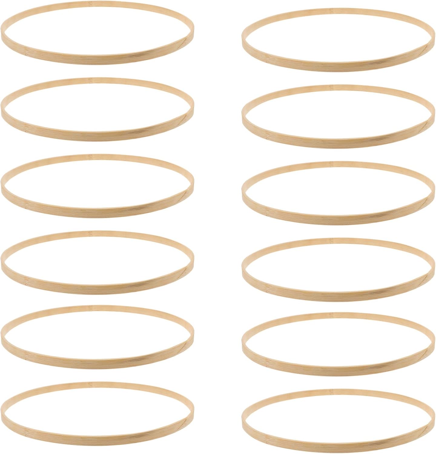 Amazon.com: Bamboo Macrame Rings 12pcs Wooden Bamboo Floral Hoop Wreath ...