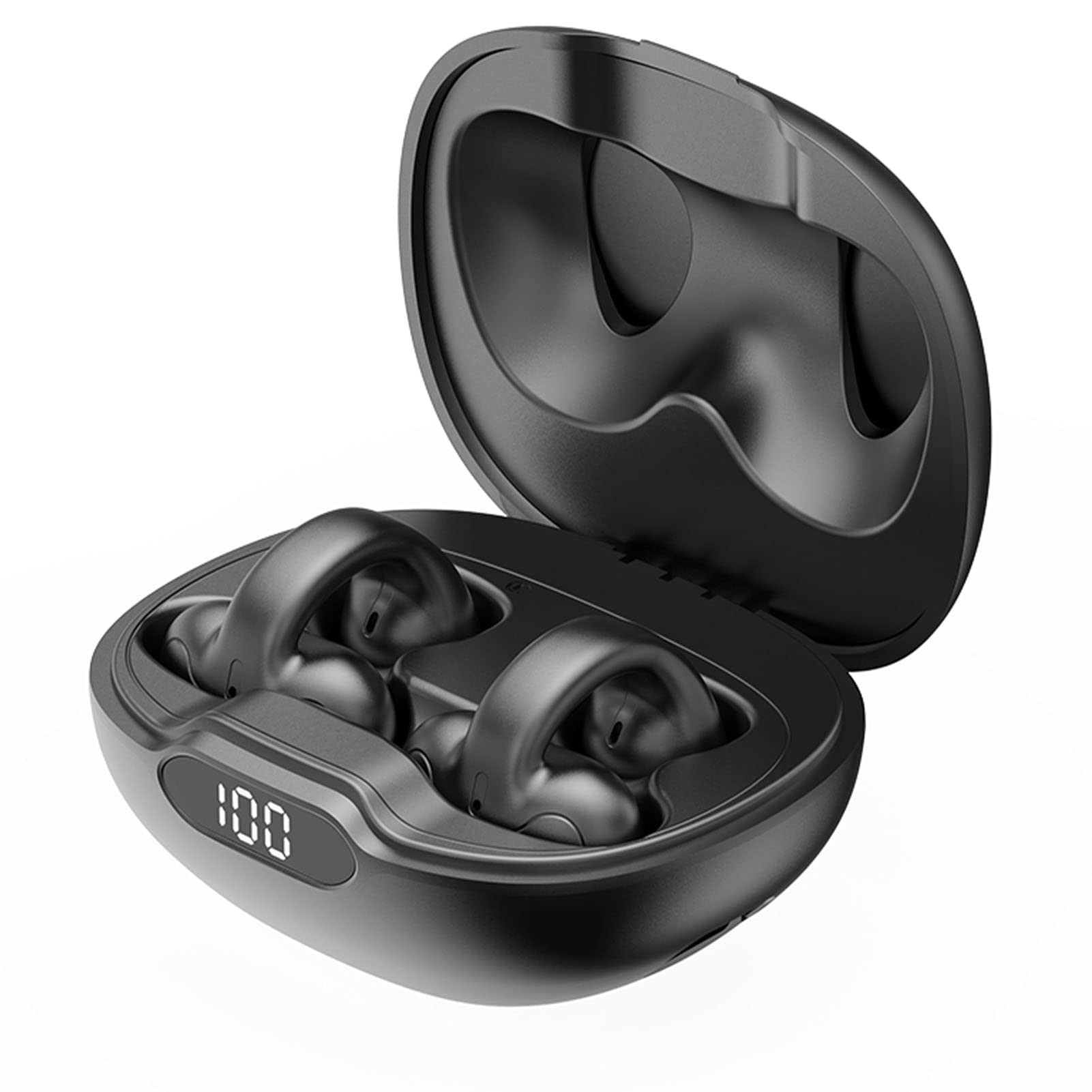 Amazon.com: Loluka Bluetooth Ear Clip Bone Conduction Headphones ...