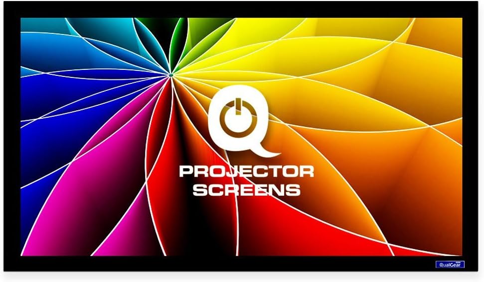 Amazon.com: QualGear 110-Inch Fixed Frame Projector Screen, 16: 9 4K HD ...