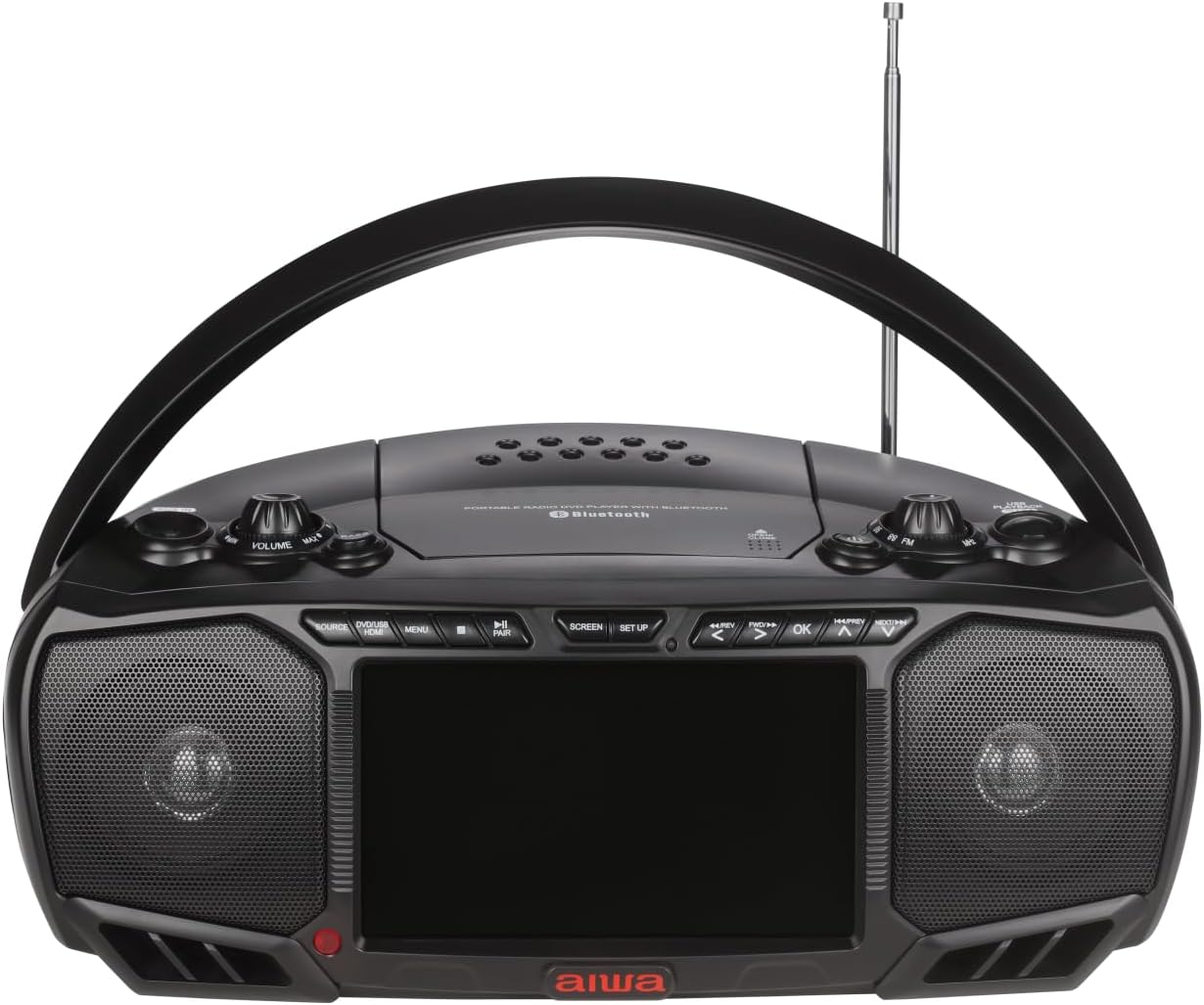 Amazon.com: Aiwa Portable Boombox, Crystal Clear Sound with 3W x 2 ...