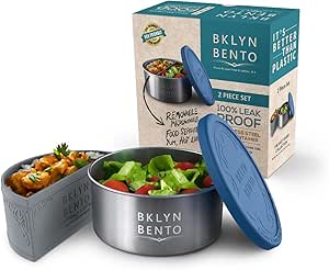 Stainless Steel Food Container With Silicone Food Separator and Leak ...