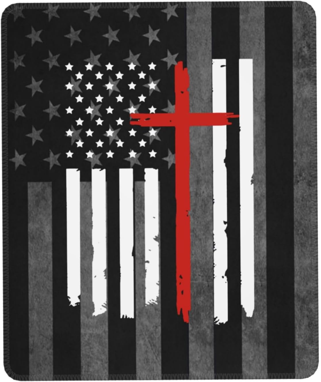 Amazon.com: Christian Distressed White USA Flag Premium Large Gaming ...