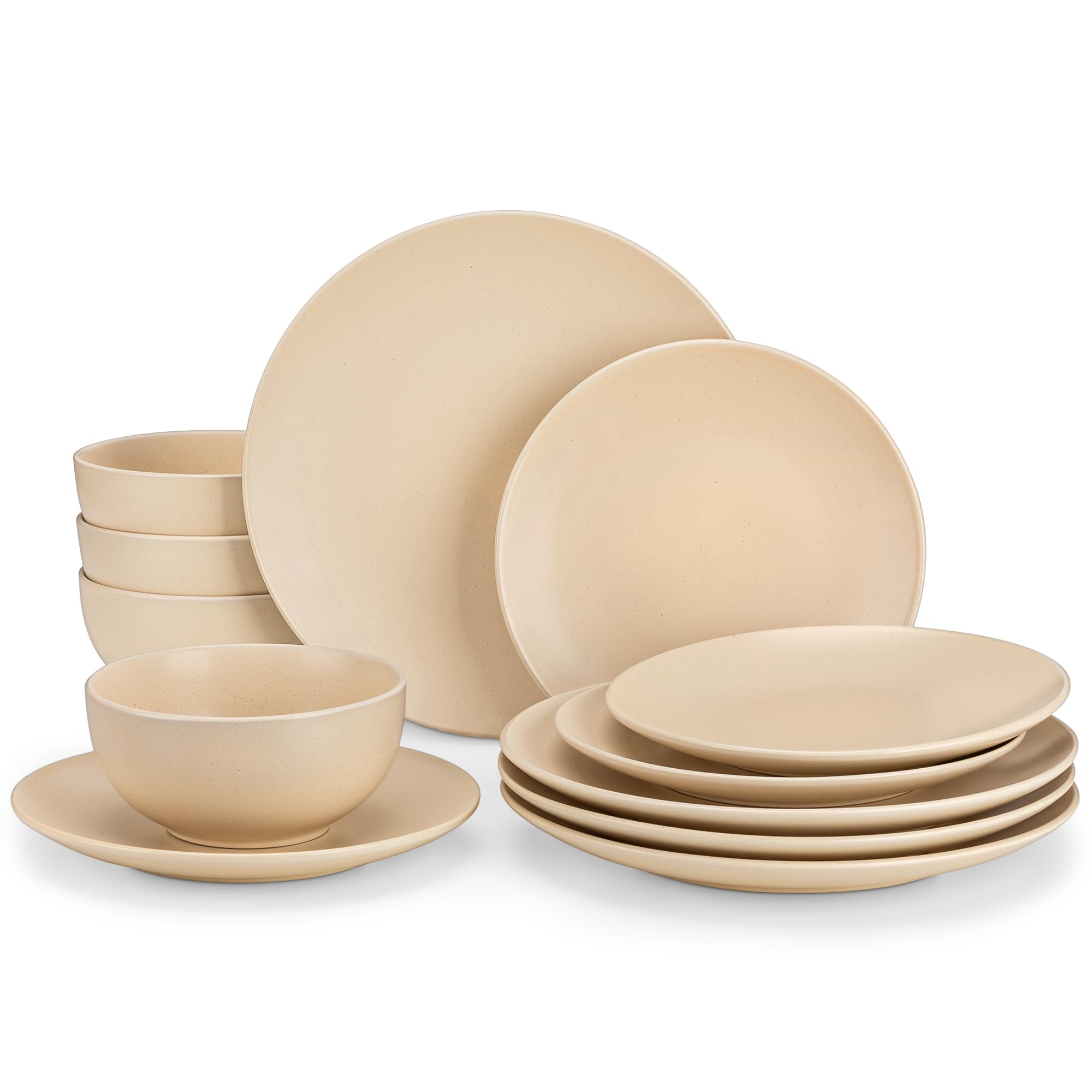 Amazon.com | vancasso Sabine Dinnerware Set 12 Pieces - Stoneware ...