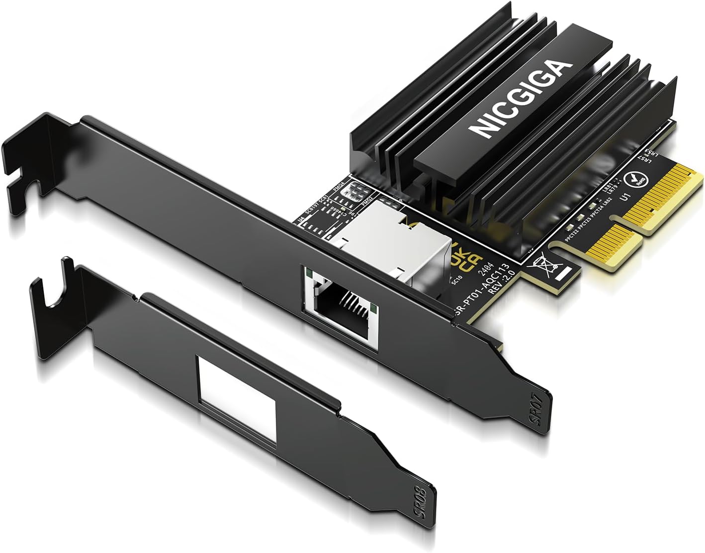 Amazon.com: 10G Base-T PCI-e Network Card, Marvell AQC113 Controller ...