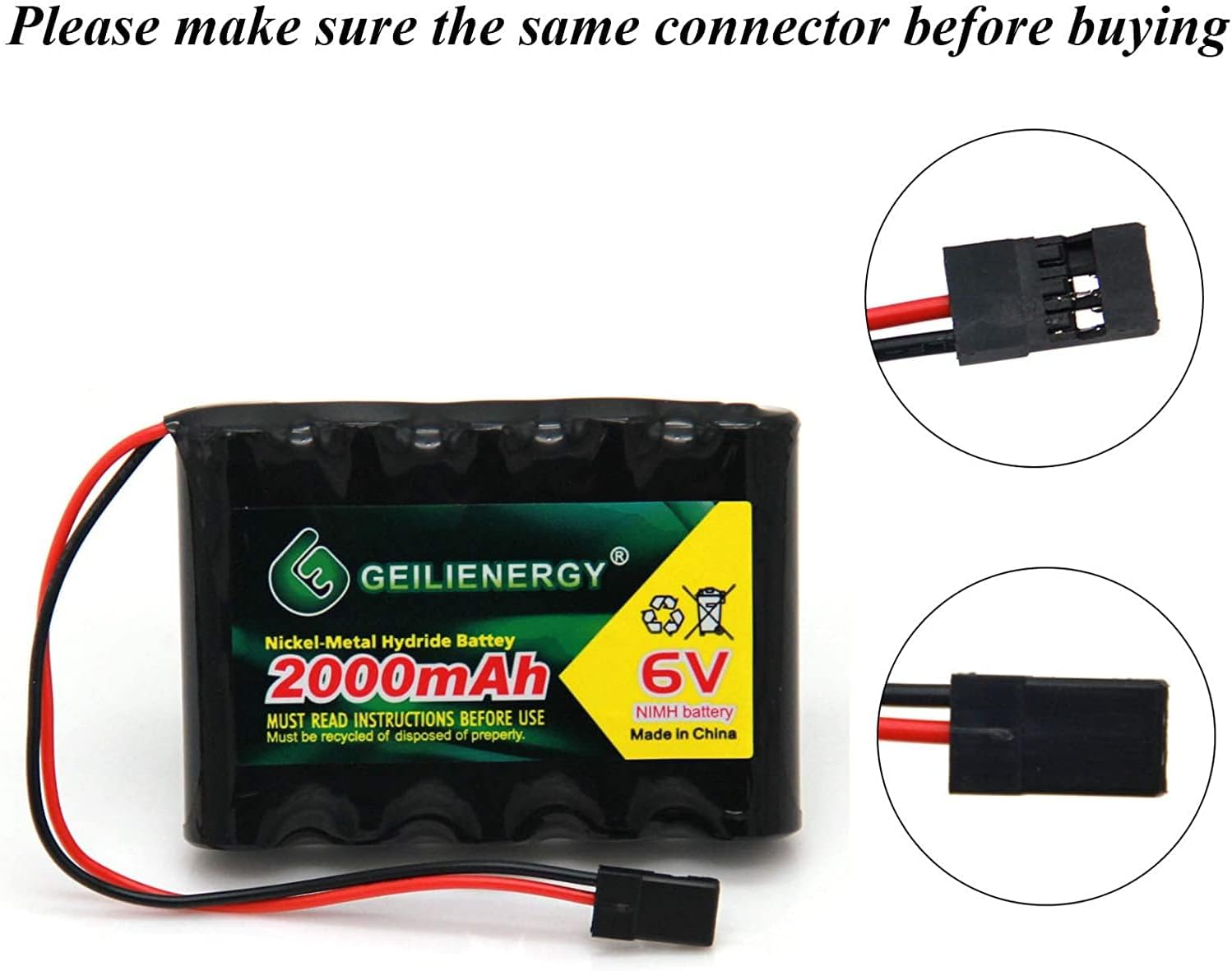 Geilienergy 6V 2000mAh NiMH Battery Packs for RC Nepal | Ubuy