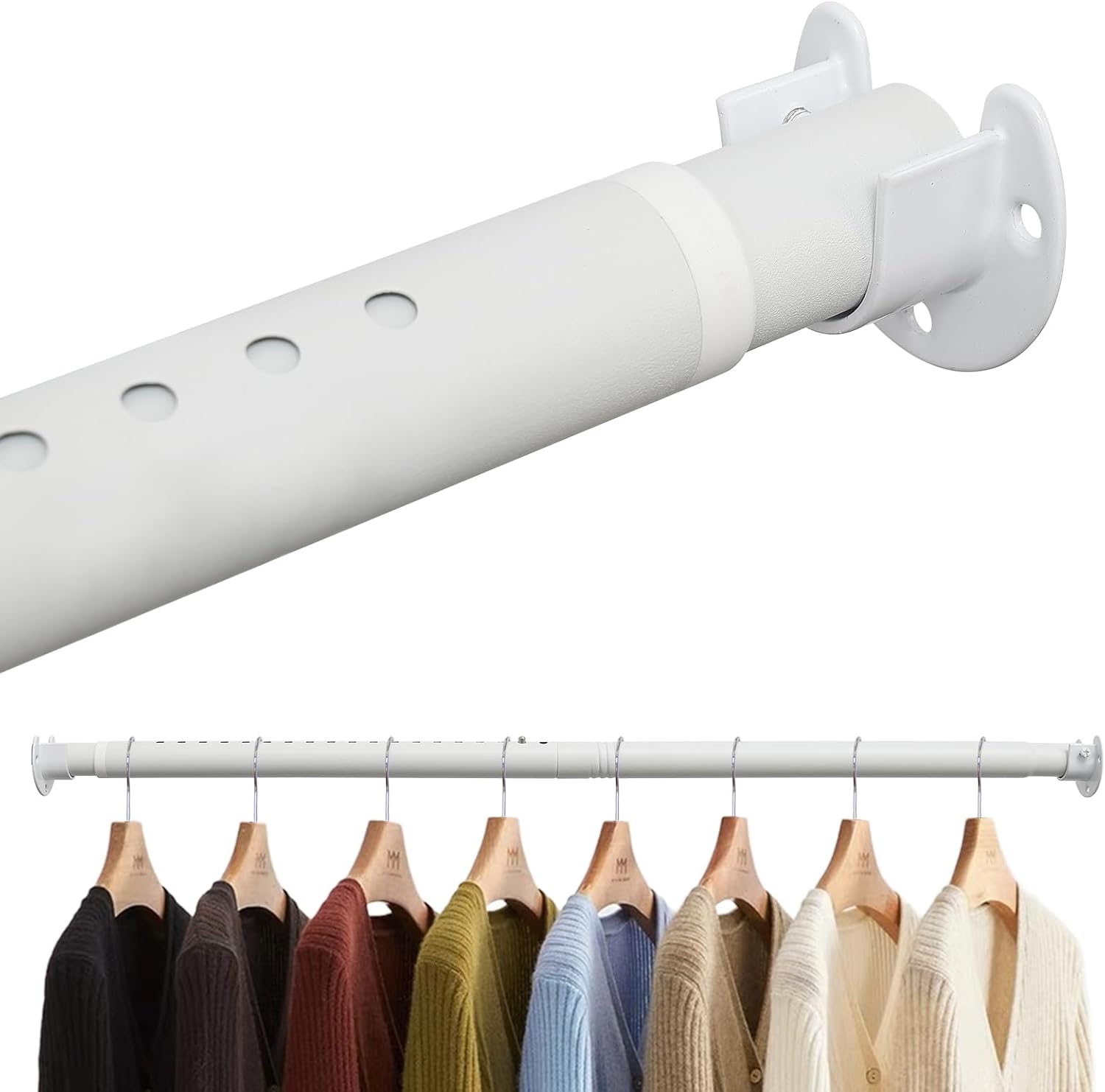 Amazon.com: Closet Rods for Hanging Clothes, 16-83 Inches Closet Rod ...