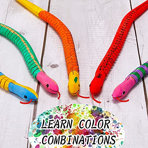 Snapklik.com : 12 Inch Wooden Snakes Unfinished Wooden Wiggly Snakes ...