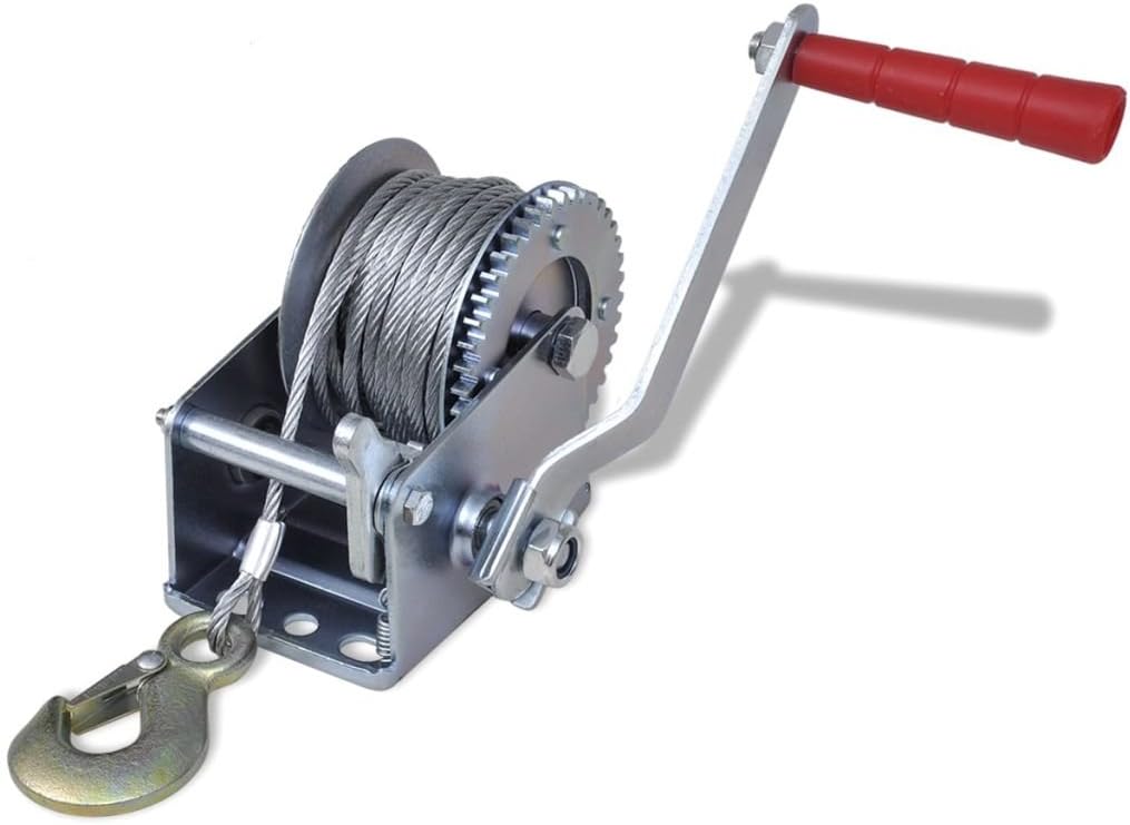 Luckyfu Hand Winch 800 lbs.Manual Winch Motorcycle Mini Winch Lifter ...