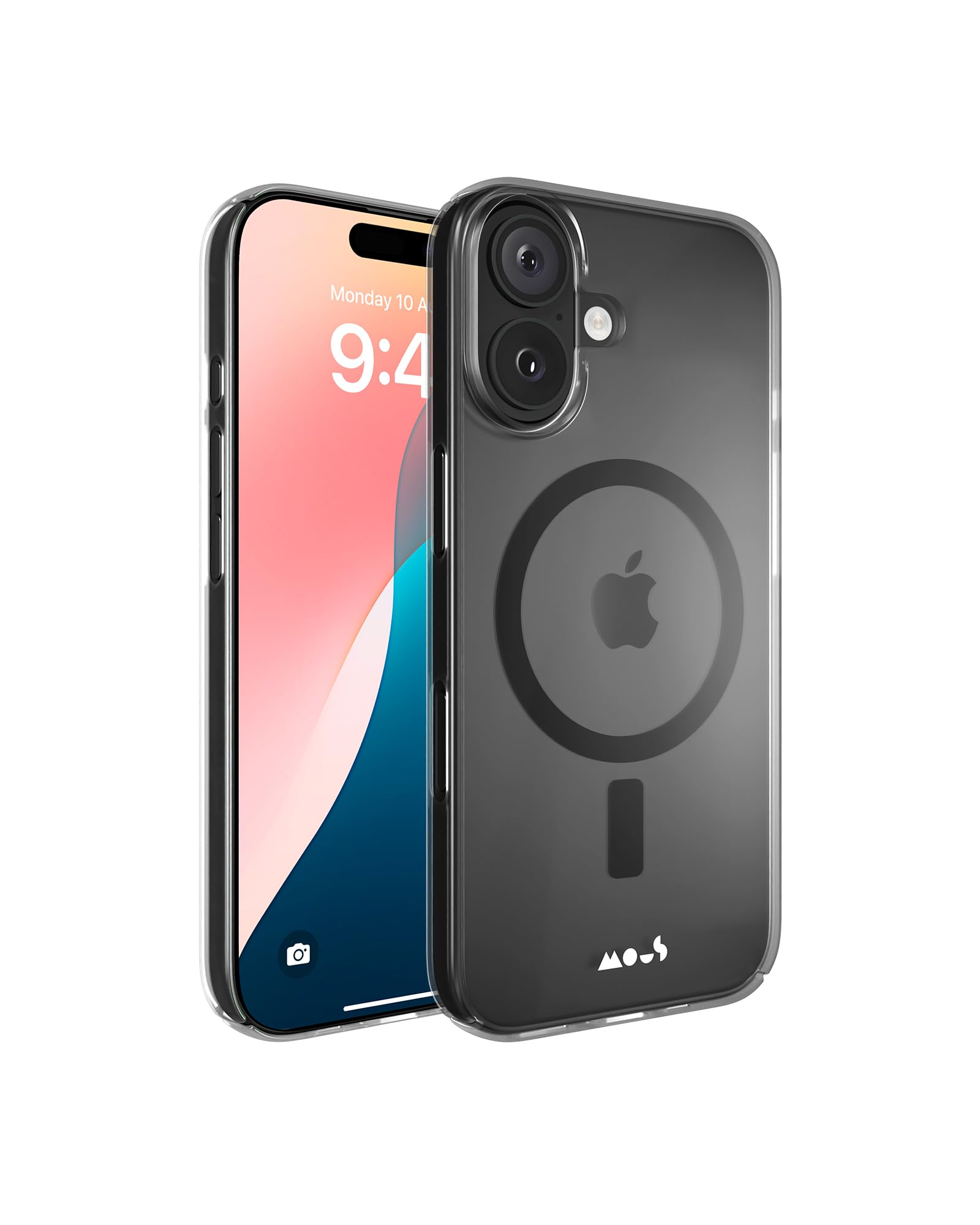 Mous for iPhone 16 Case Clear MagSafe Compatible - Super Thin 2.0 - Transparent Slim Magnetic ...