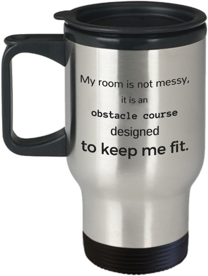 Amazon.com: Funny Travel Mug - obstacle course : Home & Kitchen