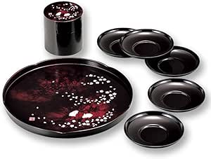 Amazon.com: カノー(Kano) Mika 16476 Sakura Rabbit Marubon Tea Bowl Set ...