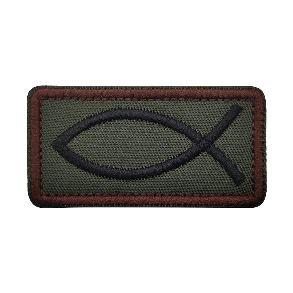 Amazon.com: Jesus Fish Patch Christian Fish Patch Ichthys Patch ...
