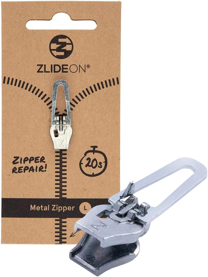ZlideOn Zipper Pull Replacement - 1pcs, Silver, Narrow (L) - Instant ...