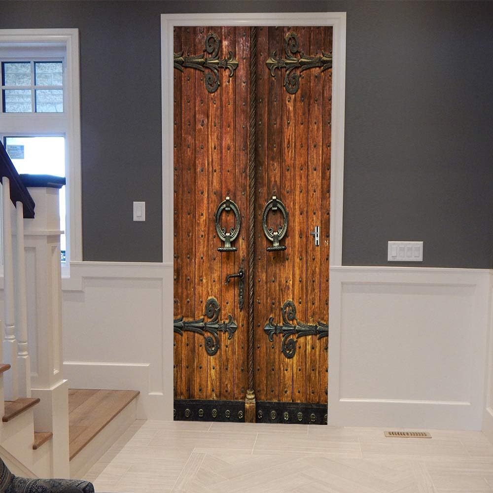 Amazon.com: FLFK Door Sticker - Door Mural Peel and Stick, Removable ...
