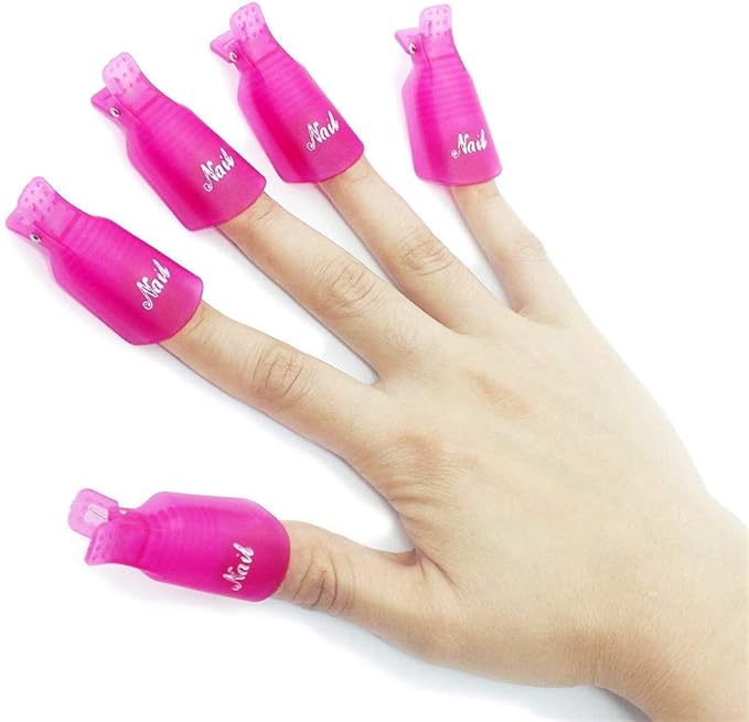 10Pcs Gel Nail Polish Remover Wrap Clips Acrylic Nails Art Soak Off ...
