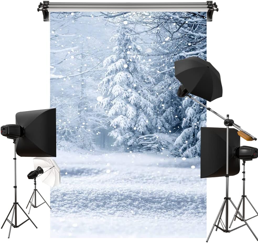 Amazon.com : Kate 5x7ft/1.5x2.2m Winter Wonderland Backdrop Snowfield ...