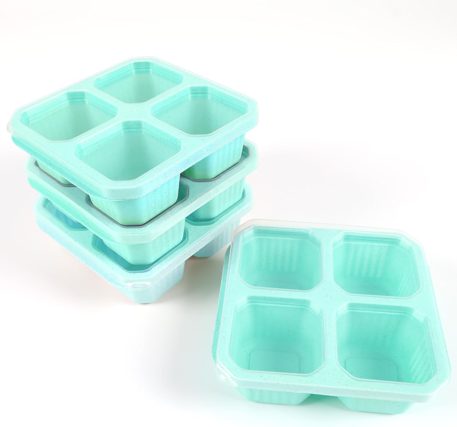 Amazon.com: kookkit Bento box, 4 snack containers with 4 compartments ...