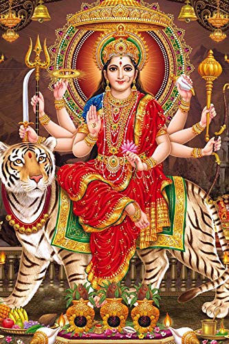 Durga Maa Wall Sticker Poster|Hindu Religious Wall Poster|Bhagwan ...