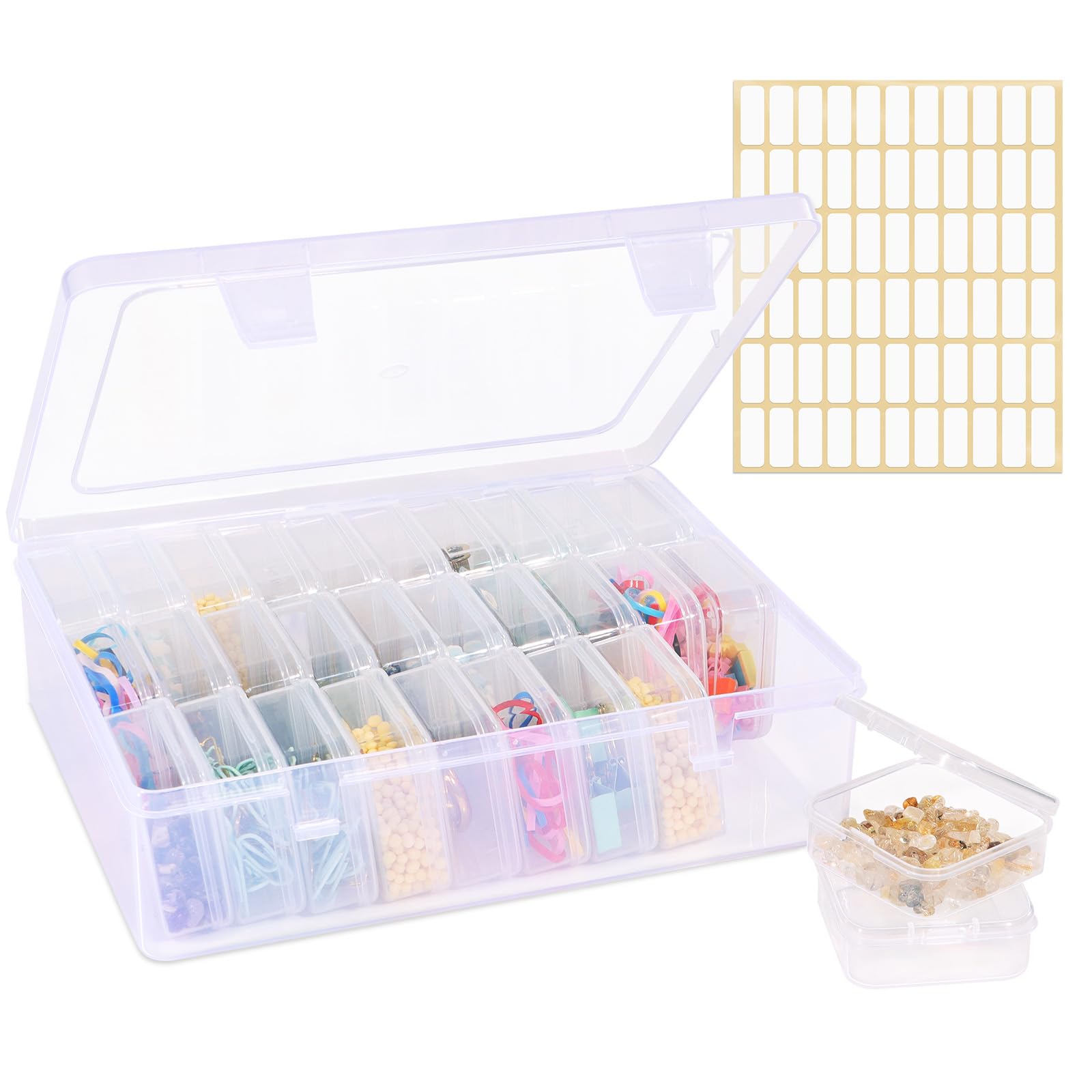 Amazon.com: Bead Organizer Box, 30 Pcs Plastic Organizer Box Small Bead ...