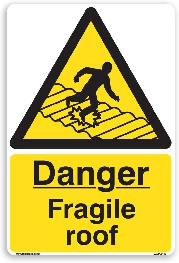 Cartel de techo frágil de peligro – 5 unidades [A4 200 mm x 300 mm ...