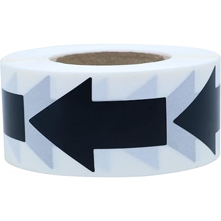 Amazon.com : Black Arrow Stickers, 2 x 1 Inches in Size, 500 Labels on ...