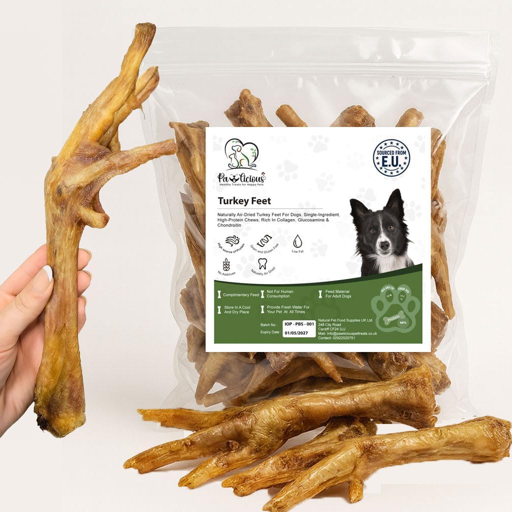Pawlicious Turkey Feet for Dog (3 Pcs - Feet) : Amazon.co.uk: Pet Supplies