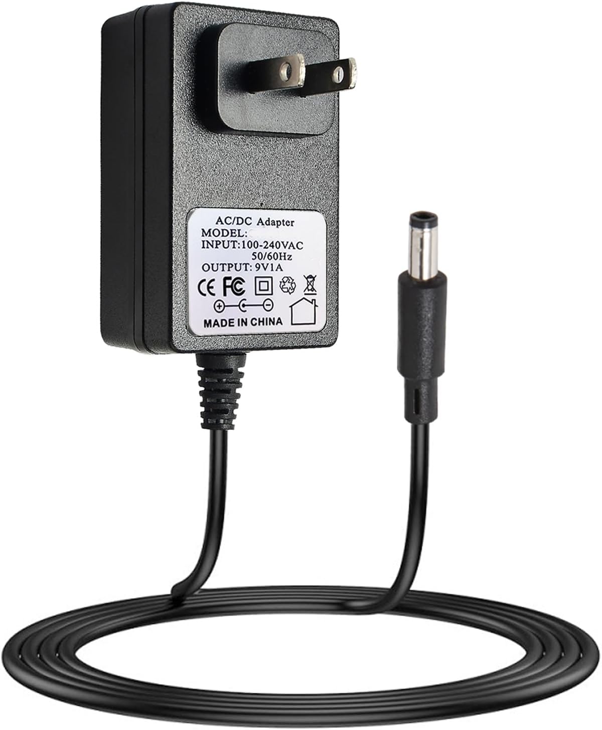 Amazon.com: 9V 1A Center Negative Power Adapter : Musical Instruments