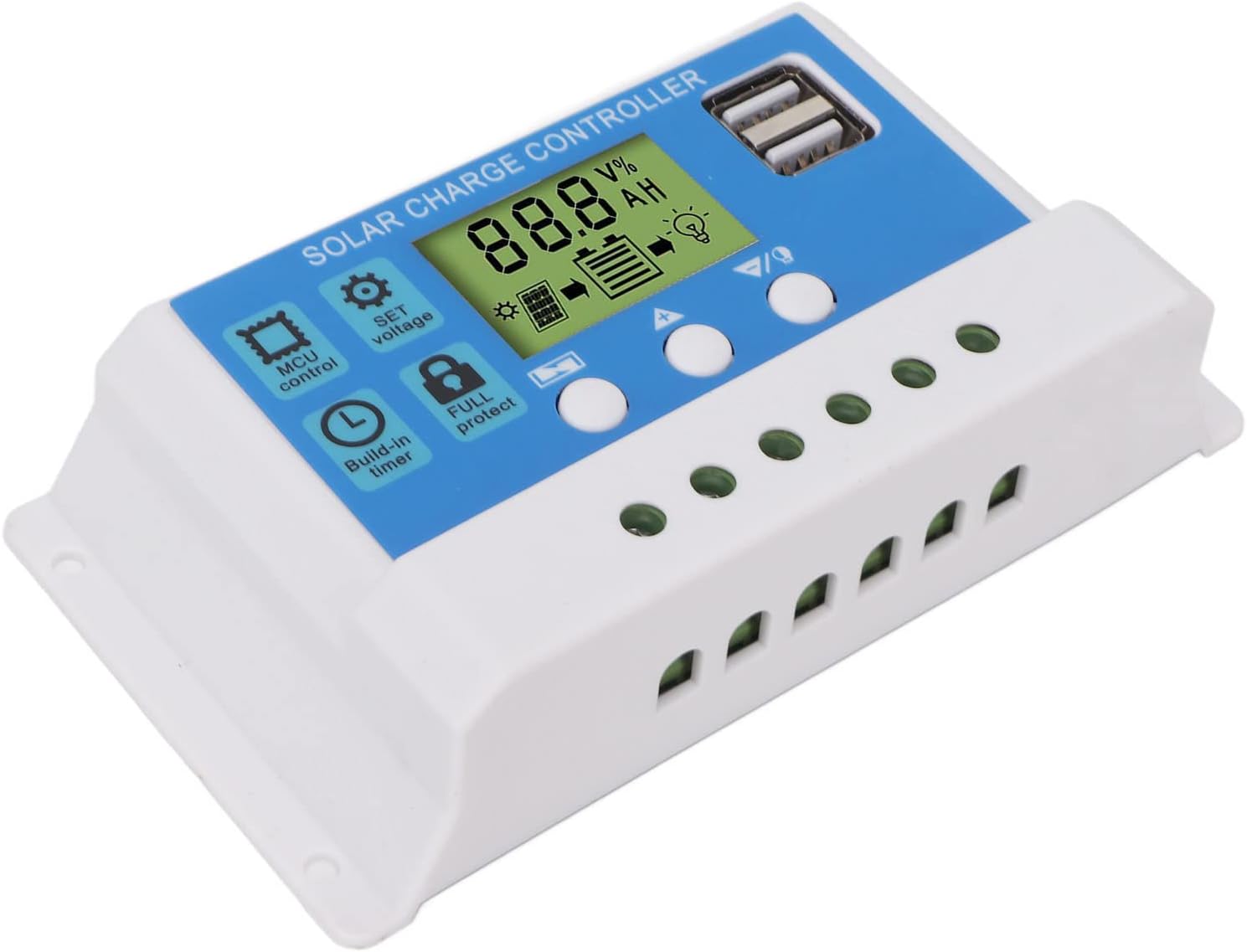 LANTRO JS 30A PWM Solar Charge Controller Panel with Adjustable LCD ...