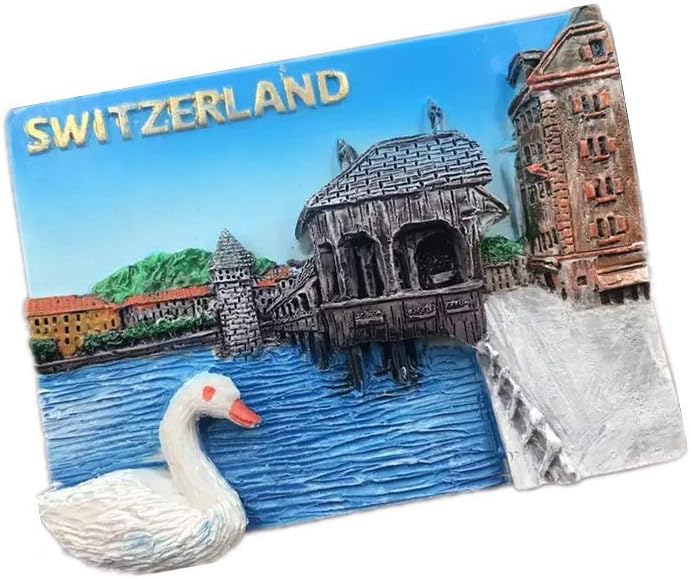 Amazon.com: 3D Switzerland Heart-Shaped Refrigerator Magnet Tourist ...