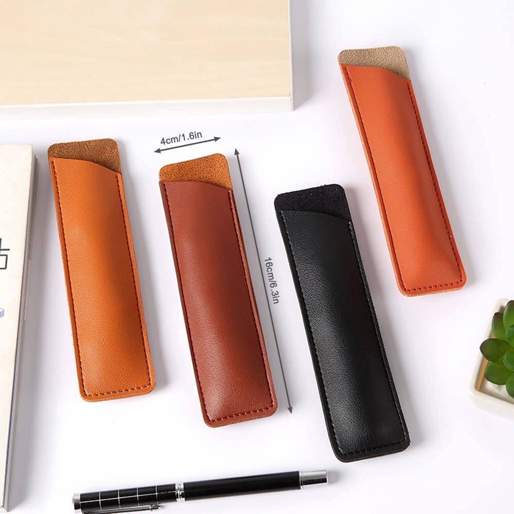 Snapklik.com : NA Set Of 5 PU Leather Pen Case Holder For Single ...