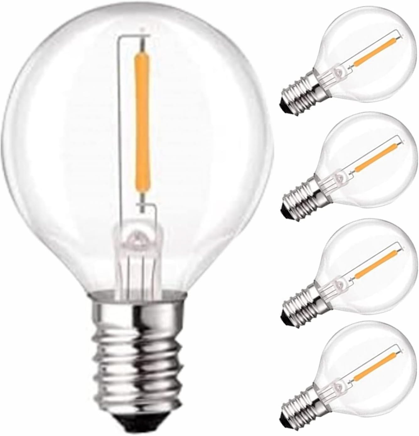25 Pack G40 Replacement Bulbs: 7 Watt G40 Globe Bulbs for String Lights ...
