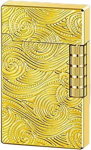 Amazon.co.jp: Metal Embossed Design Lighter, Flip Lighter, Side Wheel ...