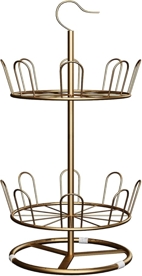 Amazon.com: OLDRAINBOW Revolving Round Iron Shoe Tree Rack,Standing ...